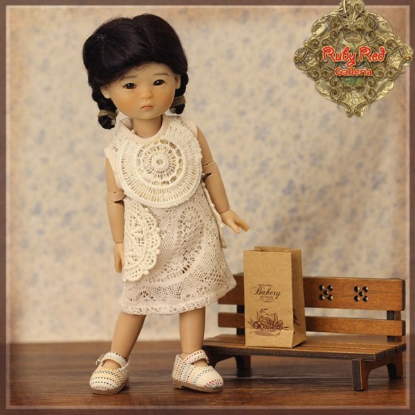 Lace Dress Set for 8 inch Doll Ruby Red