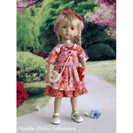 Wild Strawberry outfit for Boneka doll - Magda Dolls Creations
