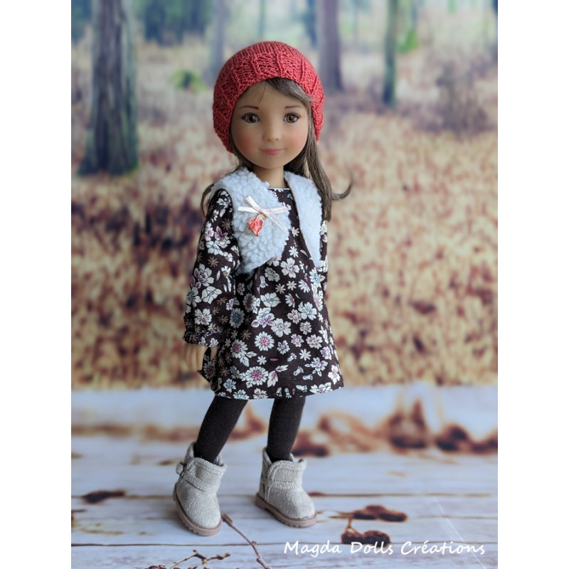 Sophora outfit The pretty Autumn leaves for Siblies doll